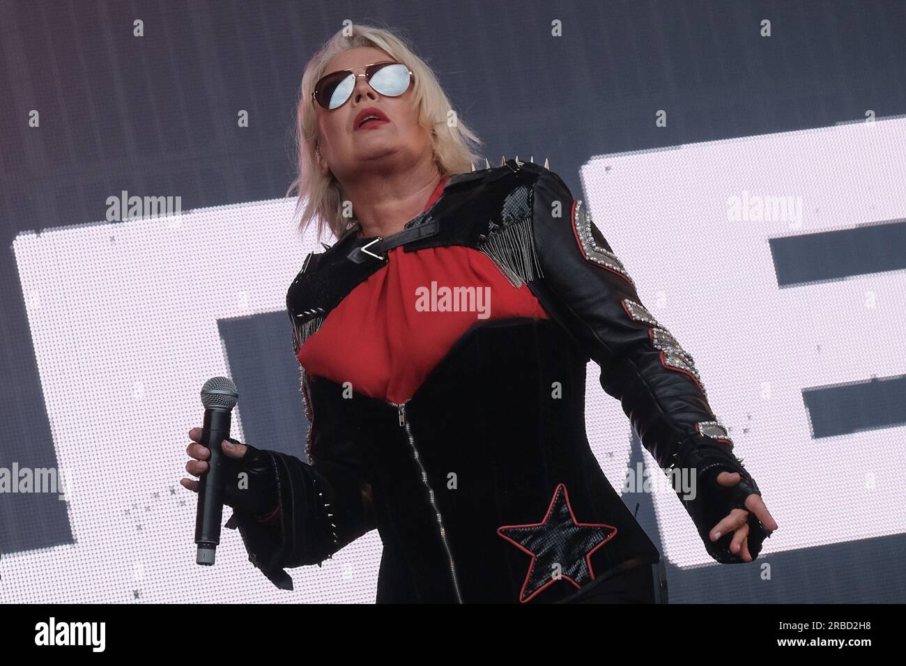Southampton, UK. 08th July, 2023. English singer songwriter Kim Wilde ...