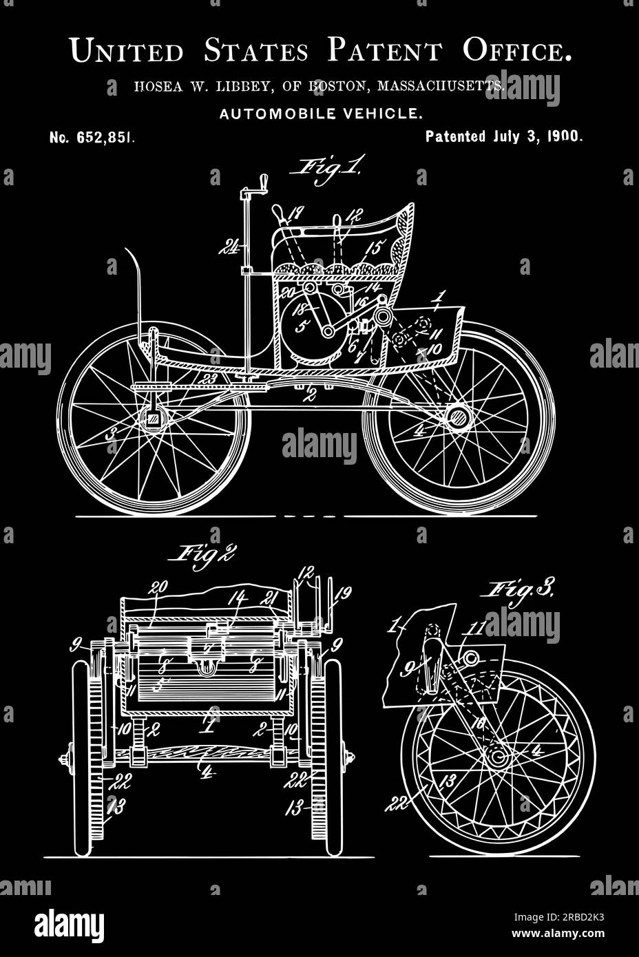 Vintage Motor Vehicle 1900 Patent Stock Vector Image & Art - Alamy