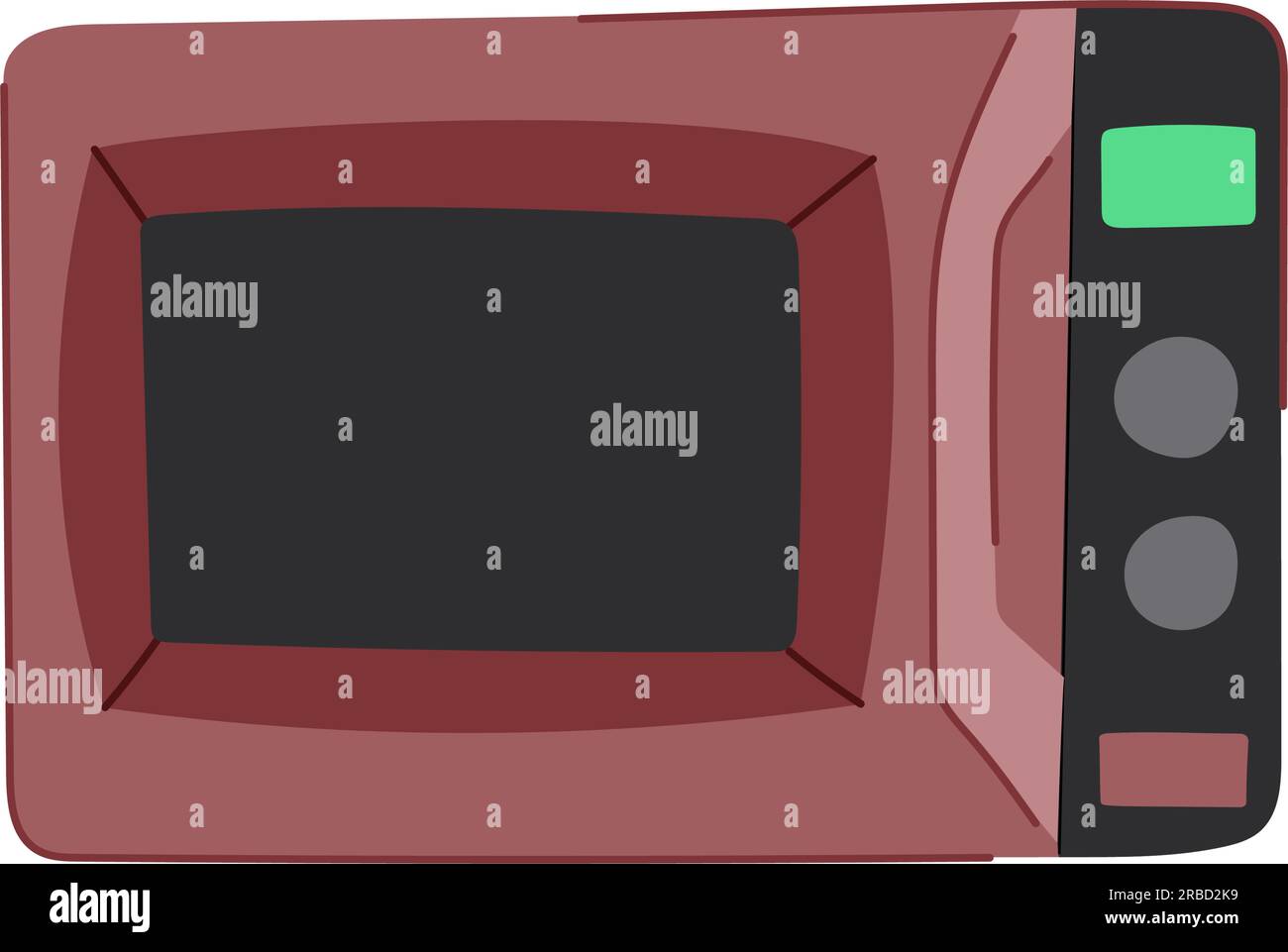 cooking microwave oven cartoon vector illustration Stock Vector Image ...