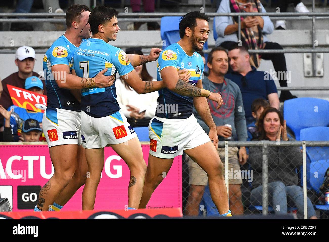 Gold Coast, Australia. 09th July, 2023. Phillip Sami of the Titans ...