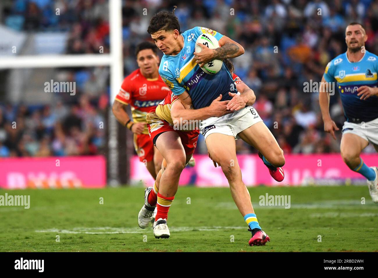 Gold Coast, Australia. 09th July, 2023. Jayden Campbell of the Titans ...
