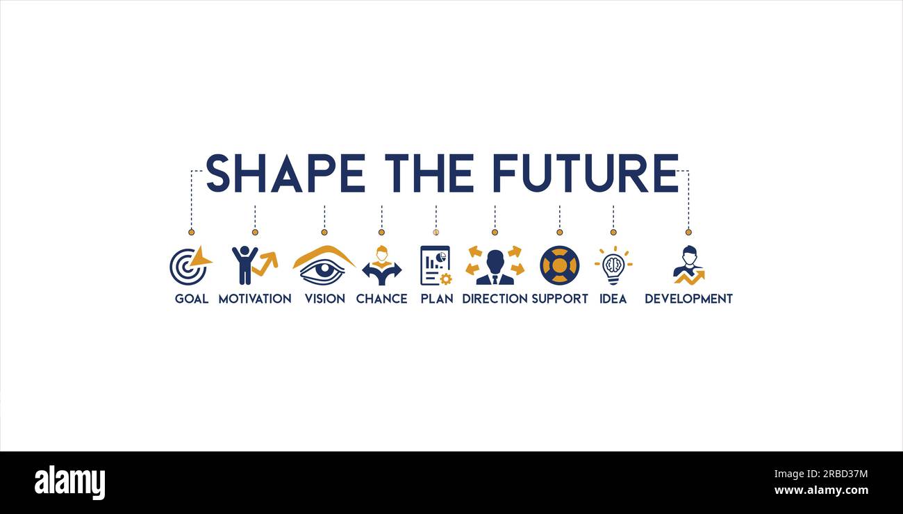 Shape the future banner web icon vector illustration concept for ...