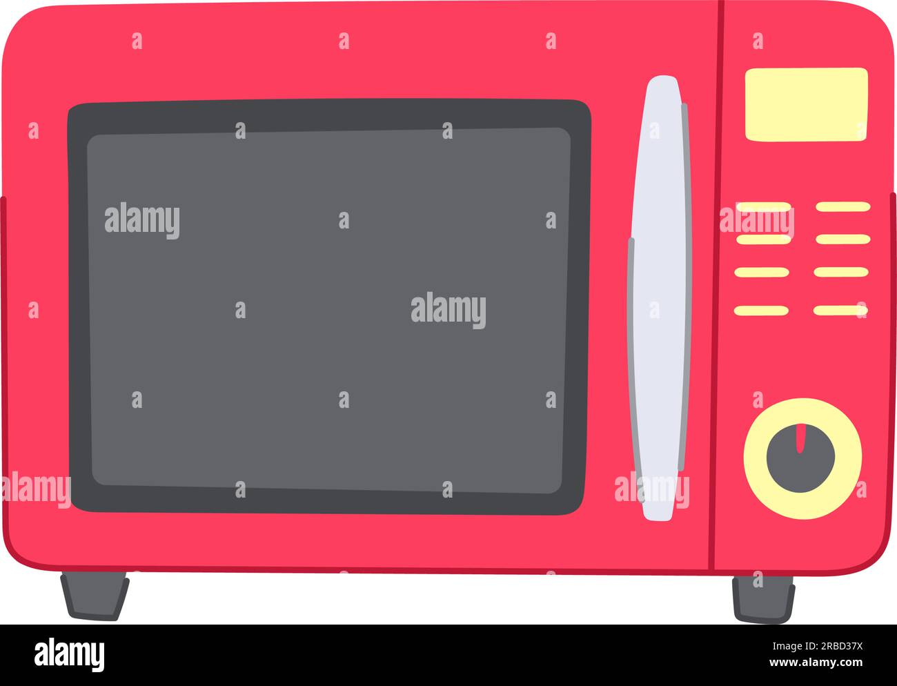 appliance microwave oven cartoon vector illustration Stock Vector Image ...