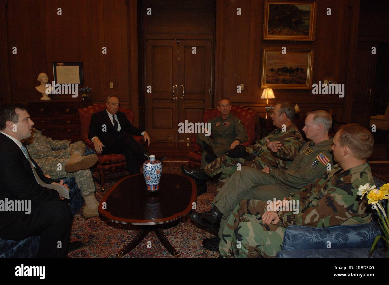 Secretary Dirk Kempthorne meeting at Main Interior with military ...