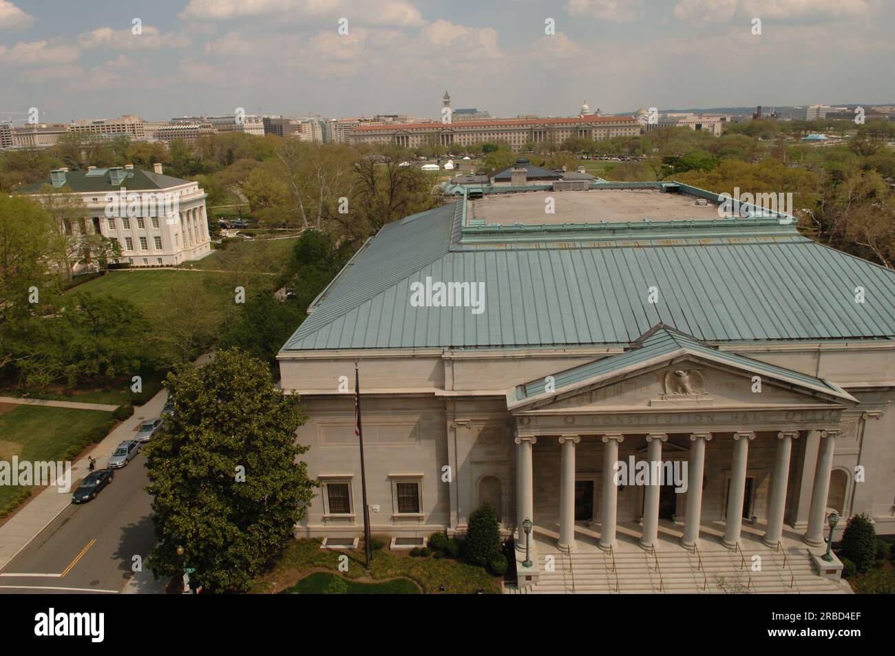 Washington, D.C. buildings, monuments, skyline viewed from the Main ...