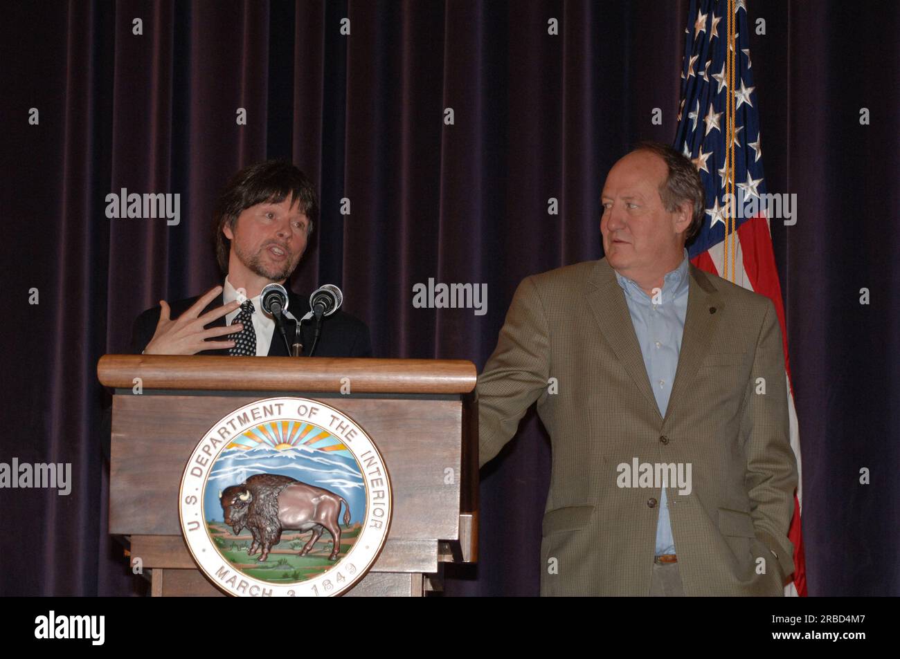 Visit of documentary filmmaker Ken Burns and writer-filmmaker Dayton ...