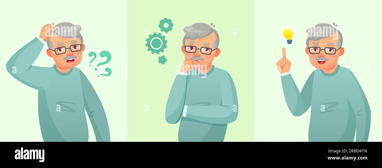 Elderly male looking at Stock Vector Images - Alamy