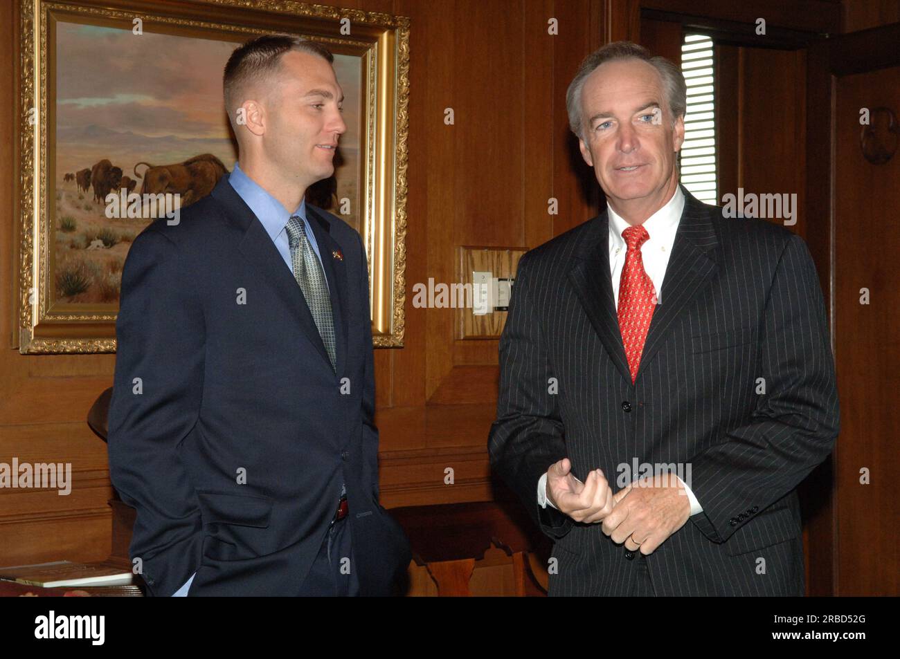Secretary Dirk Kempthorne meeting at Main interior with former member ...