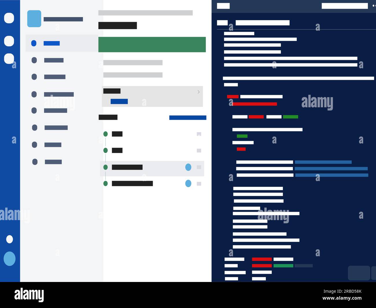 Screen User Interface Design Technology App Software Coding Programmer Modern System Stock