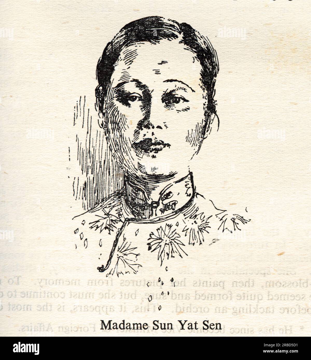 Madam Sun Yat-sen, Song Qing Ling, skech by Cecil Beaton Stock Photo ...