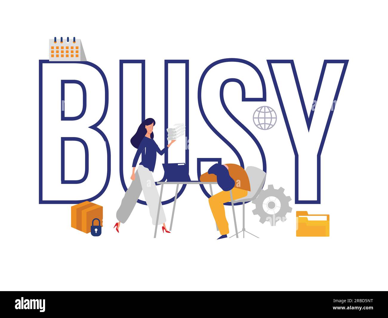 Woman text serious table Stock Vector Images - Alamy