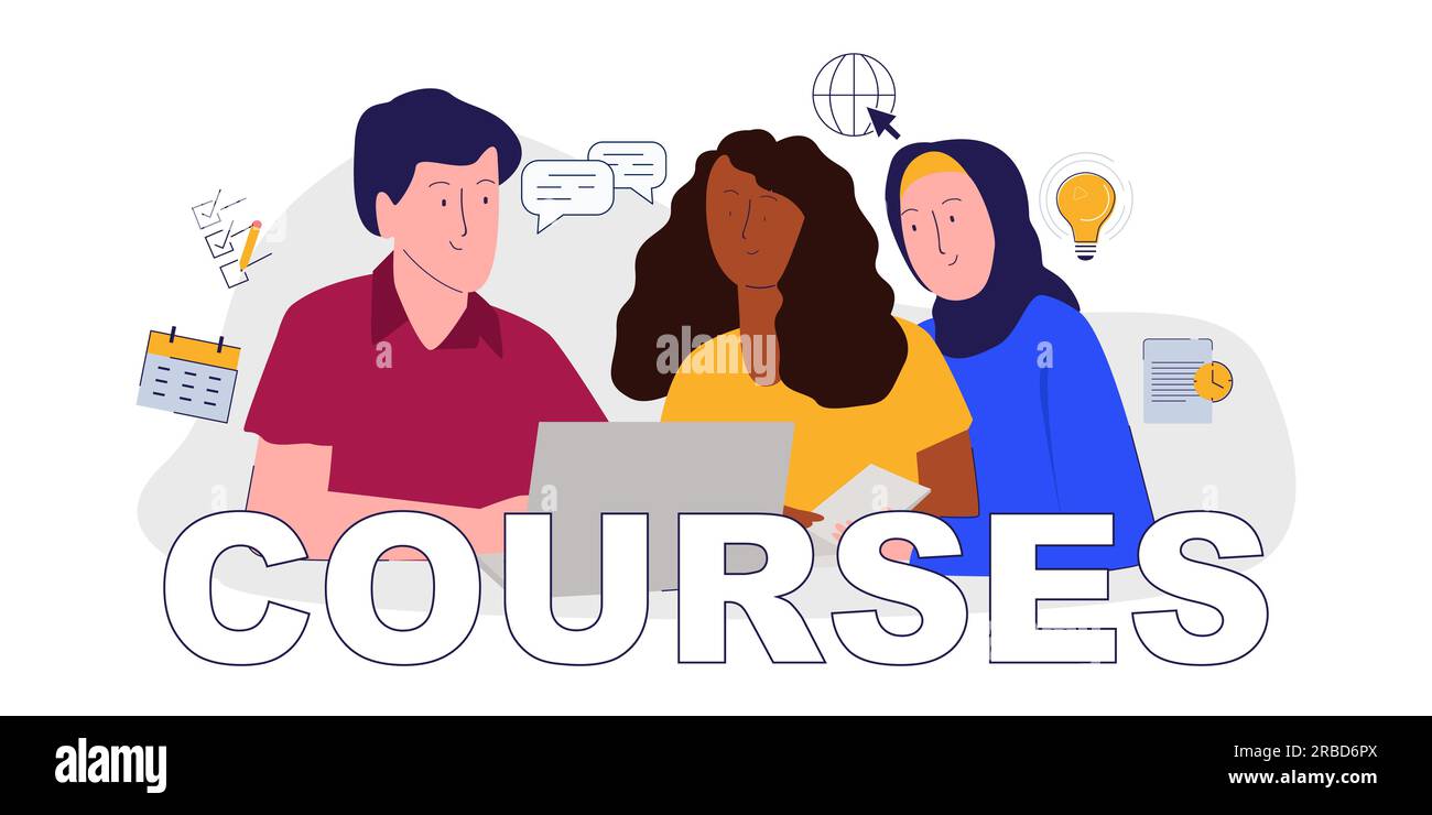 course teamwork discussing distance learning conversation virtual ...