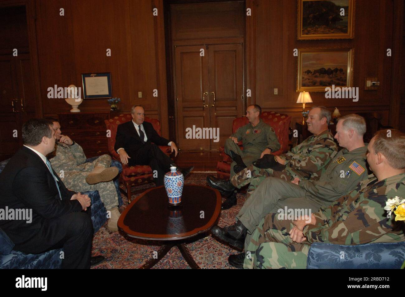 Secretary Dirk Kempthorne meeting at Main Interior with military ...