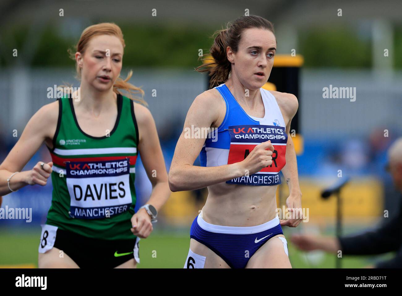 Laura Muir running in the women’s 1500m during the UK Athletics ...