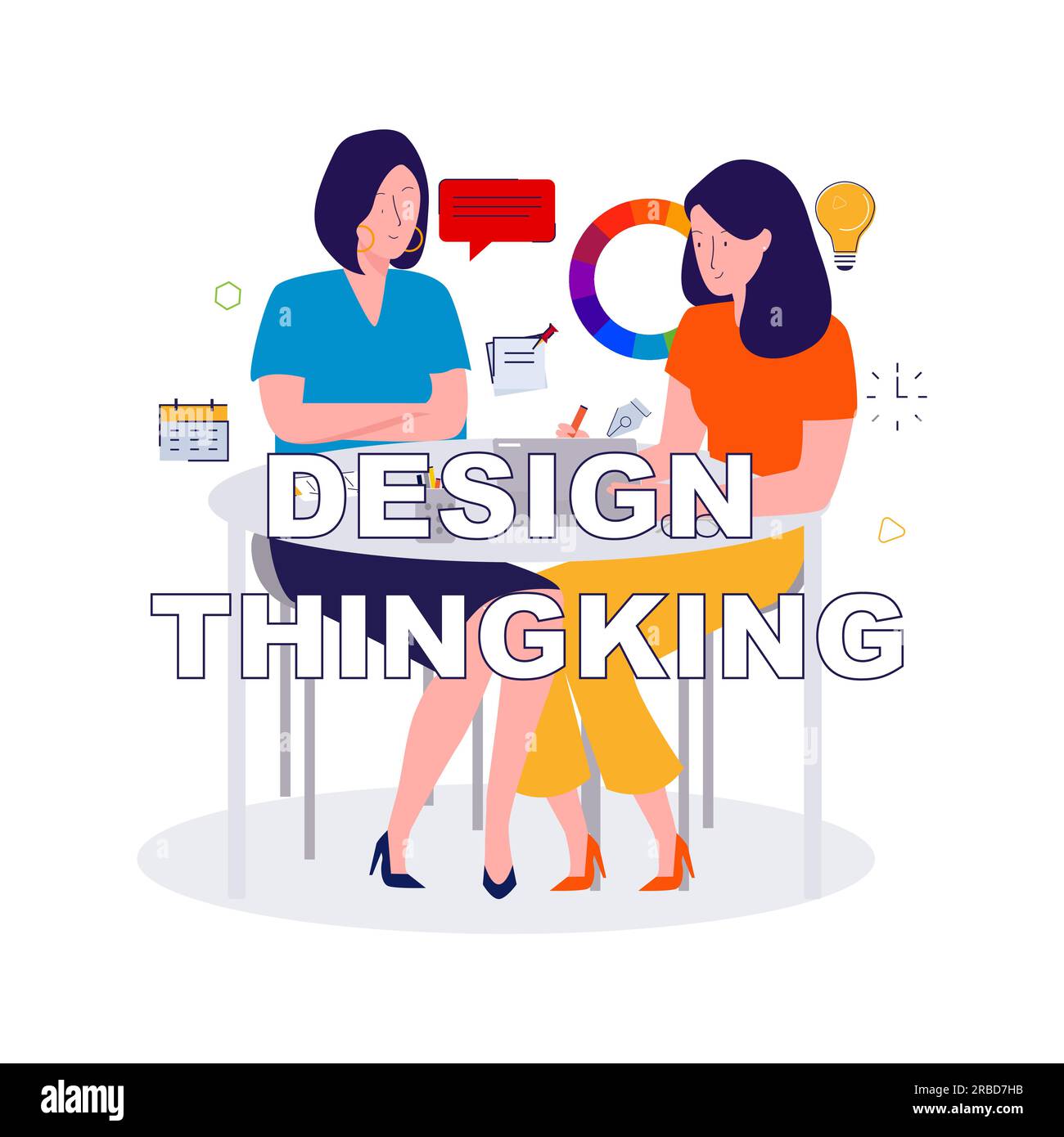 Design thinking workspace ideation creative teamwork professional job ...