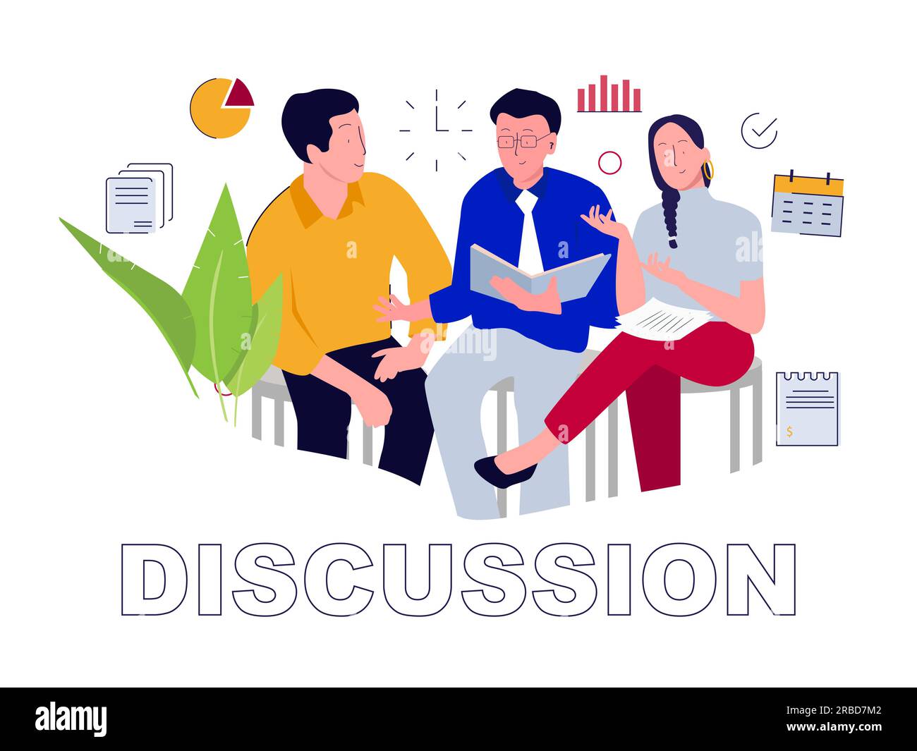 Discussion teamwork cooperation workplace brainstorming conversation ...