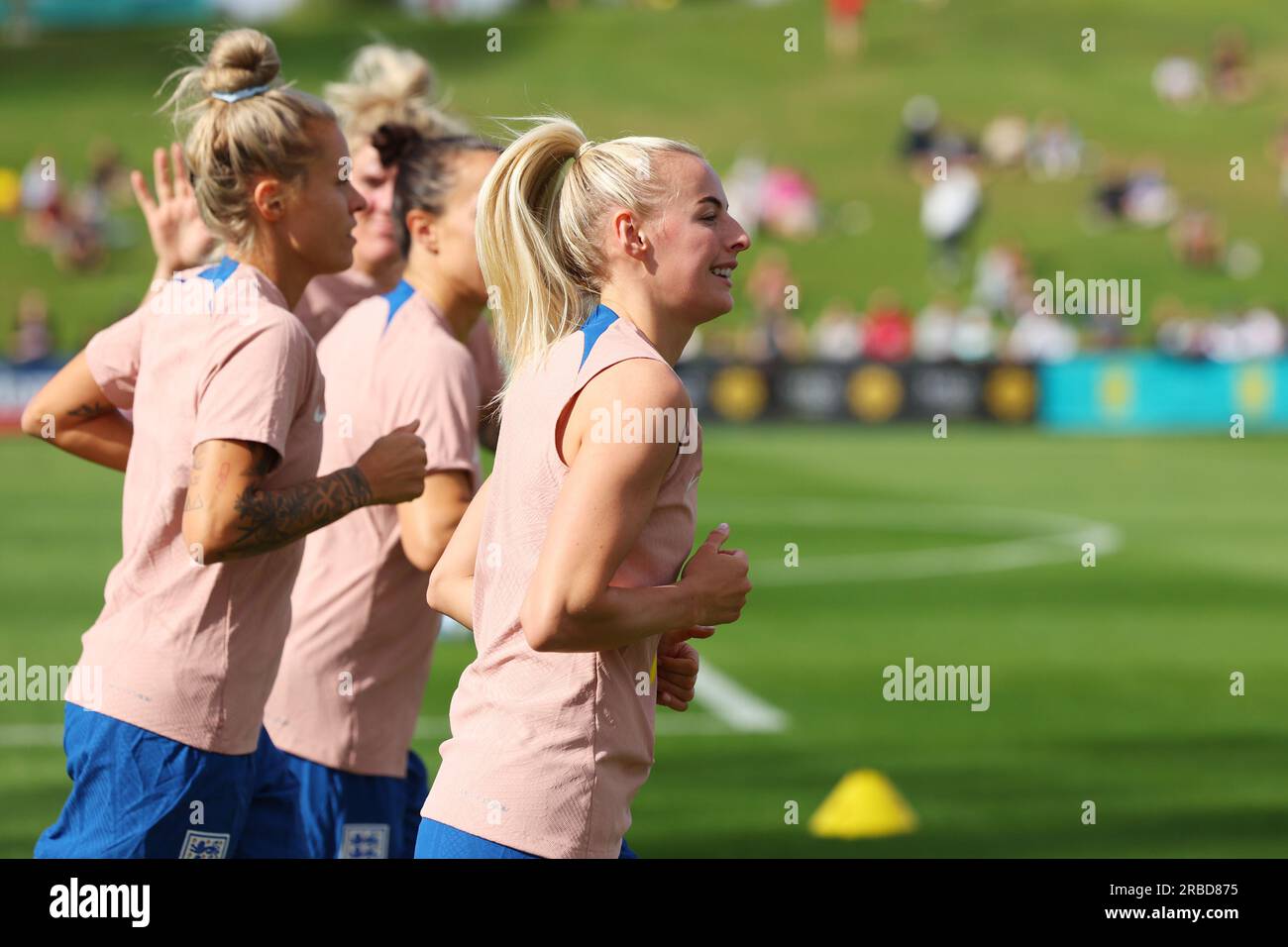 England's Chloe Kelly during an open training session at Sunshine Coast ...