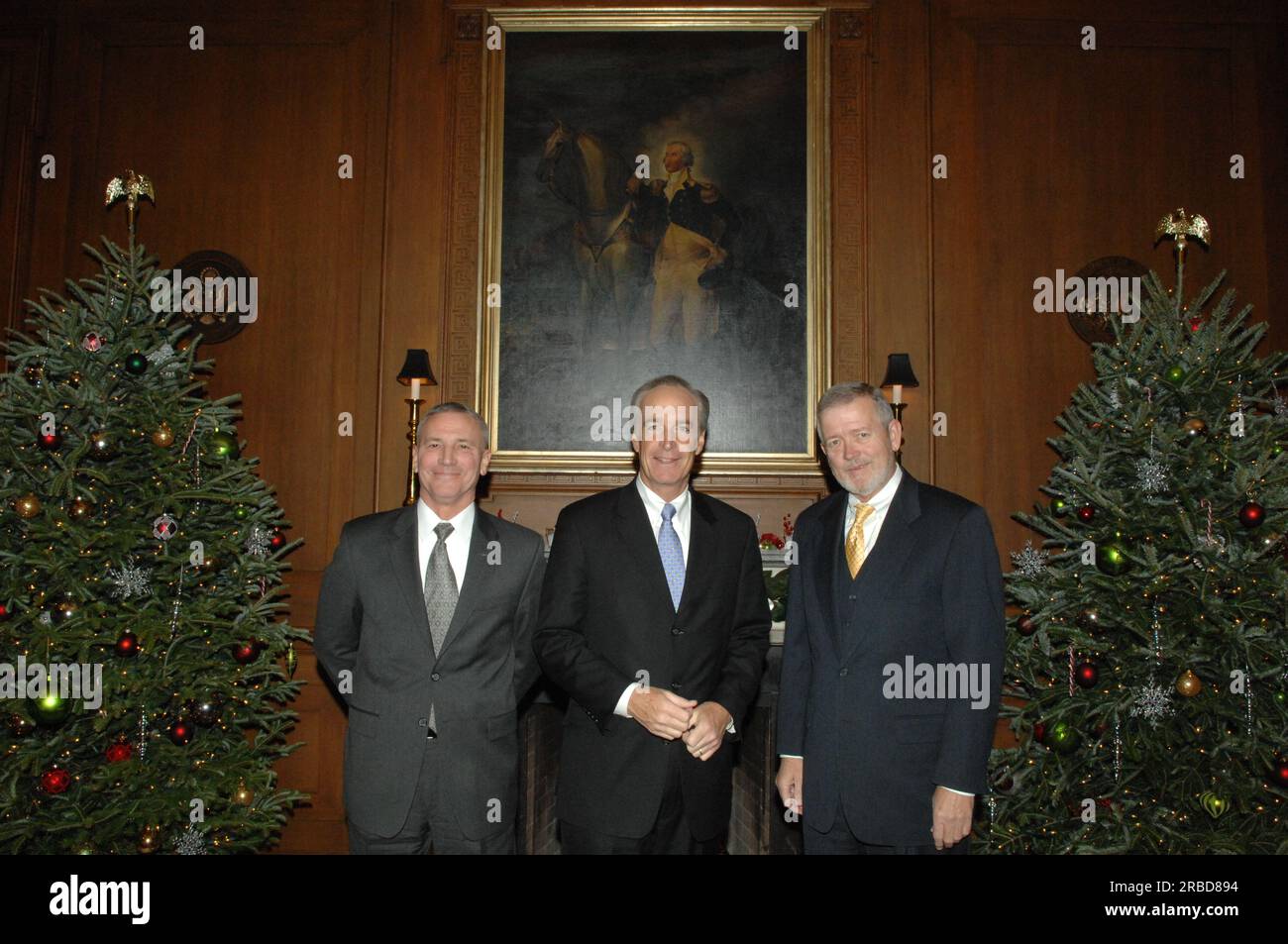 Secretary Dirk Kempthorne at Main Interior with Donnie Young and David ...