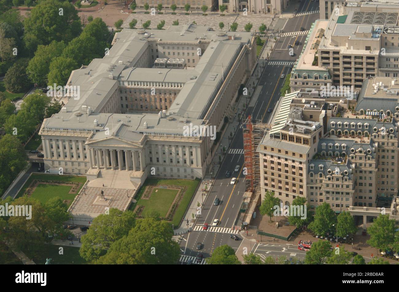 Aerial views of Washington, D.C. buildings, monuments, landscapes ...