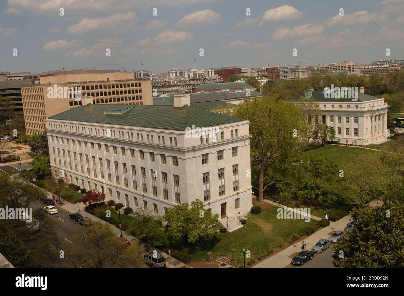 Washington, D.C. buildings, monuments, skyline viewed from the Main ...