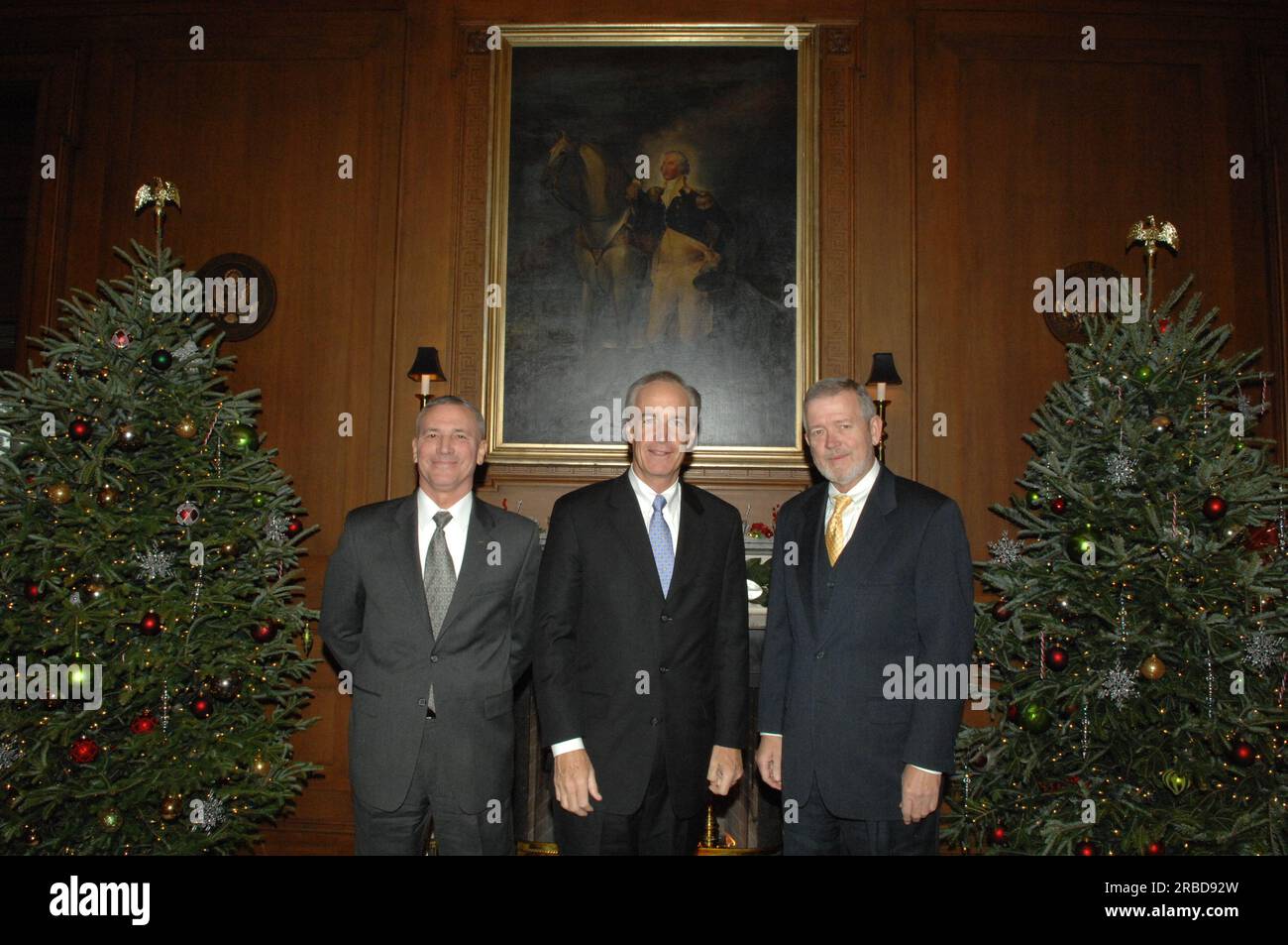 Secretary Dirk Kempthorne at Main Interior with Donnie Young and David ...