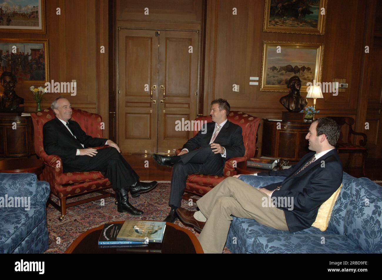 Secretary Dirk Kempthorne meeting at Main Interior with Gary Fahey ...