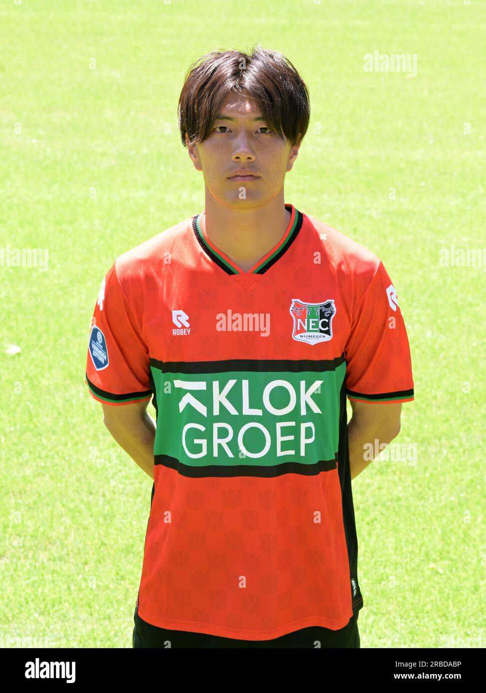 NIJMEGEN - Koki Ogawa during the Team Presentation of NEC Nijmegen at De Goffert on July 7, 2023 ...