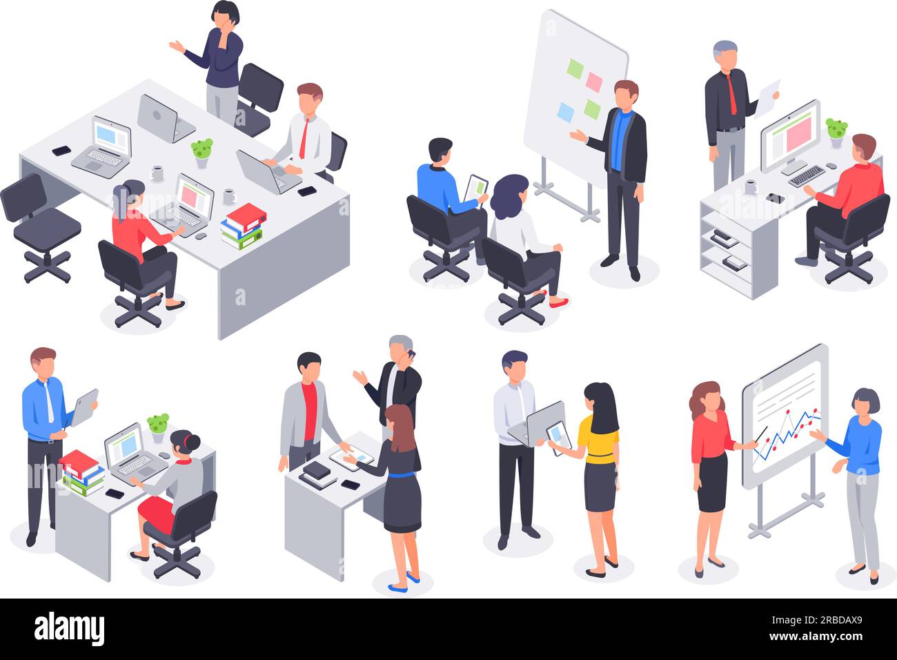 Staff team infographic teamwork office Cut Out Stock Images & Pictures ...