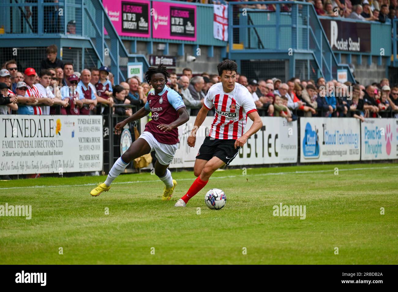 Sunderland AFC's Luke O'Nien in action against South Shields FC Stock ...