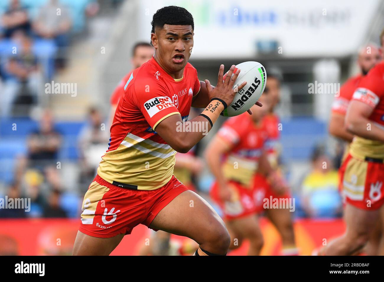 Gold Coast, Australia. 09th July, 2023. Isaiya Katoa of the Dolphins ...
