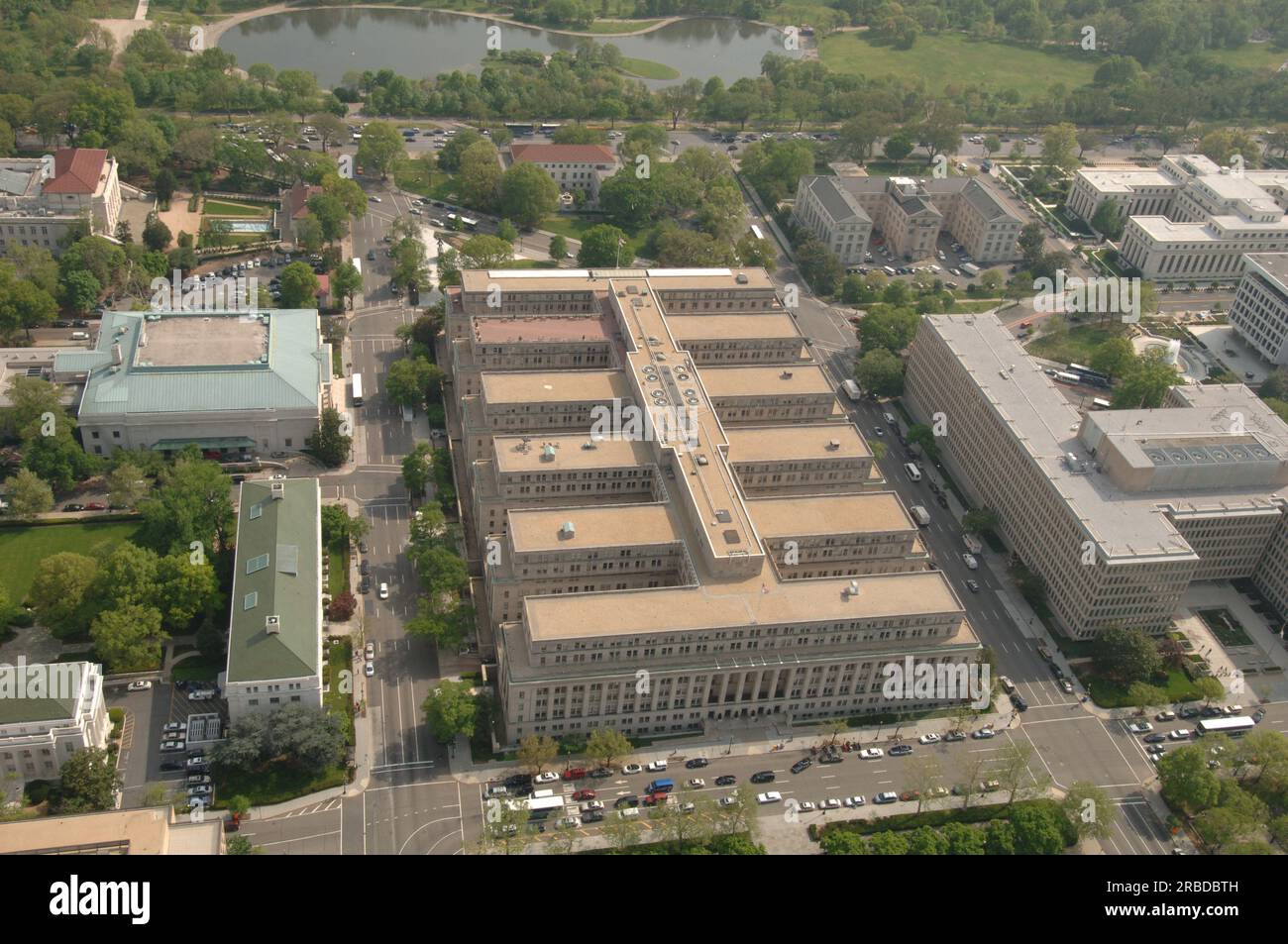 Aerial views of Washington, D.C. buildings, monuments, landscapes ...
