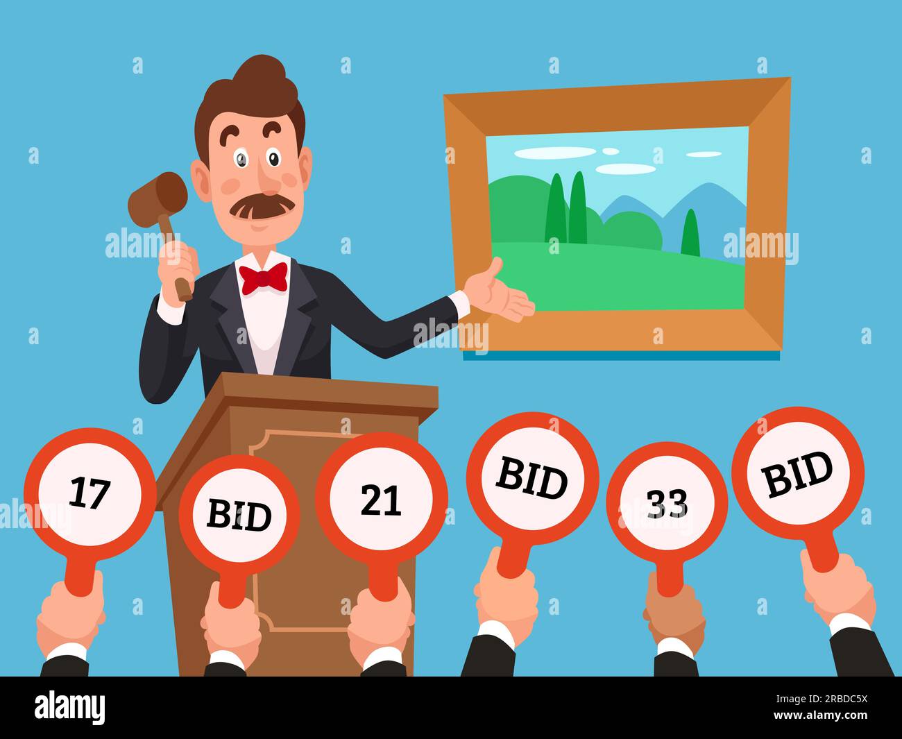 People bidding Stock Vector Images - Alamy