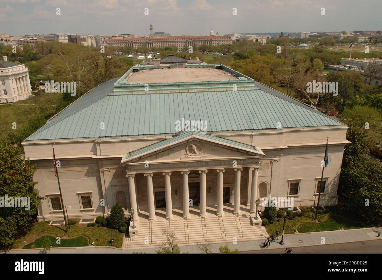 Washington, D.C. buildings, monuments, skyline viewed from the Main ...