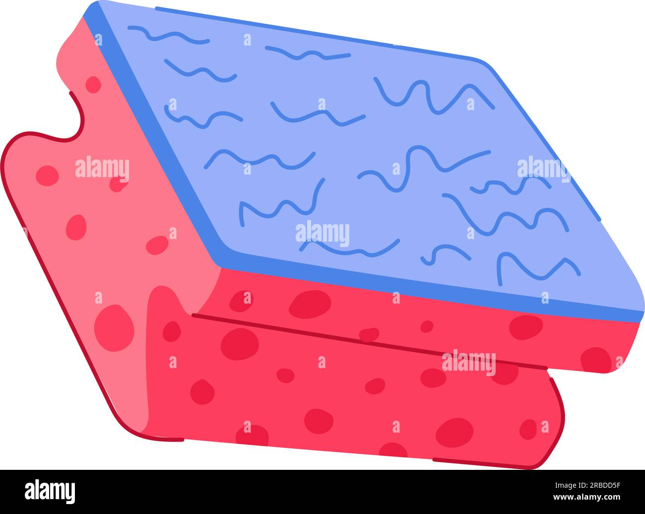 yellow sponge hygiene cartoon vector illustration Stock Vector Image ...