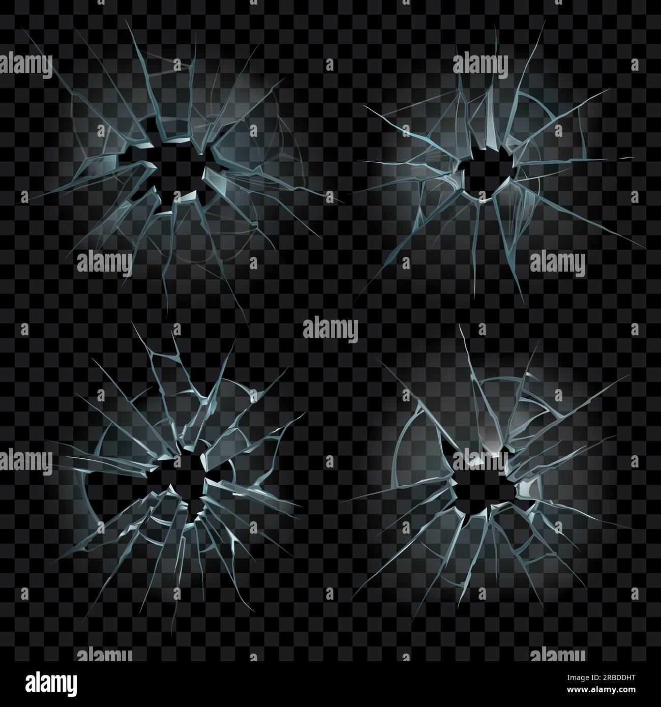 Shattered mirror pieces Stock Vector Images - Alamy