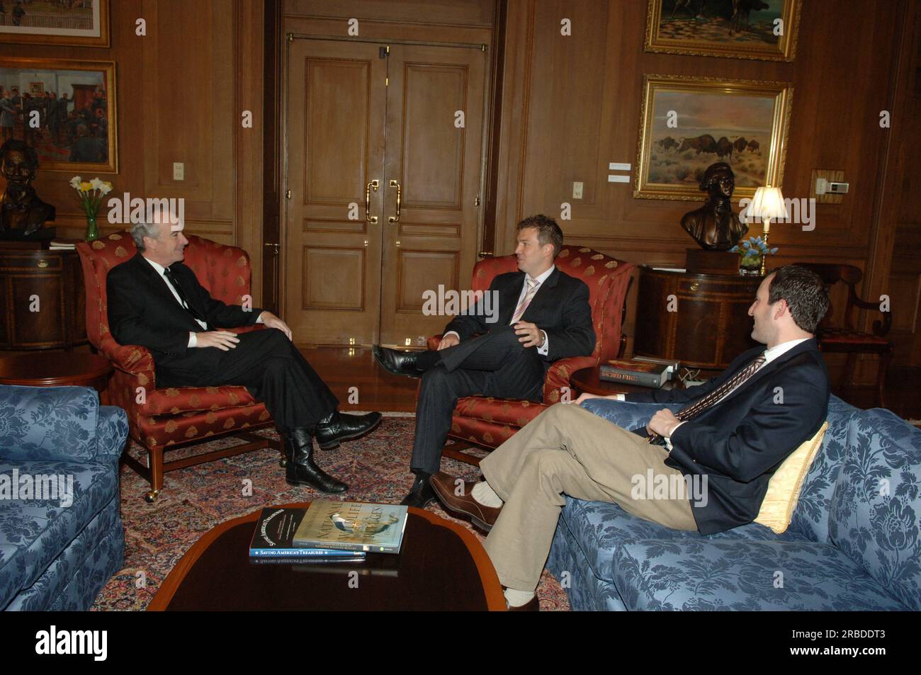 Secretary Dirk Kempthorne meeting at Main Interior with Gary Fahey ...