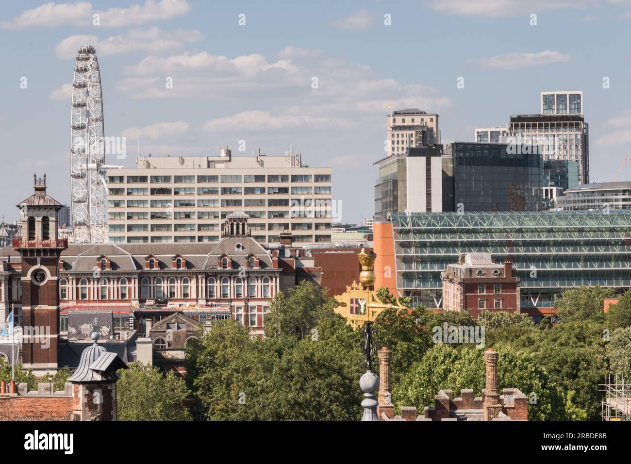 Rooftop view of St Thomas Hospital from Lambeth Palace, the official ...