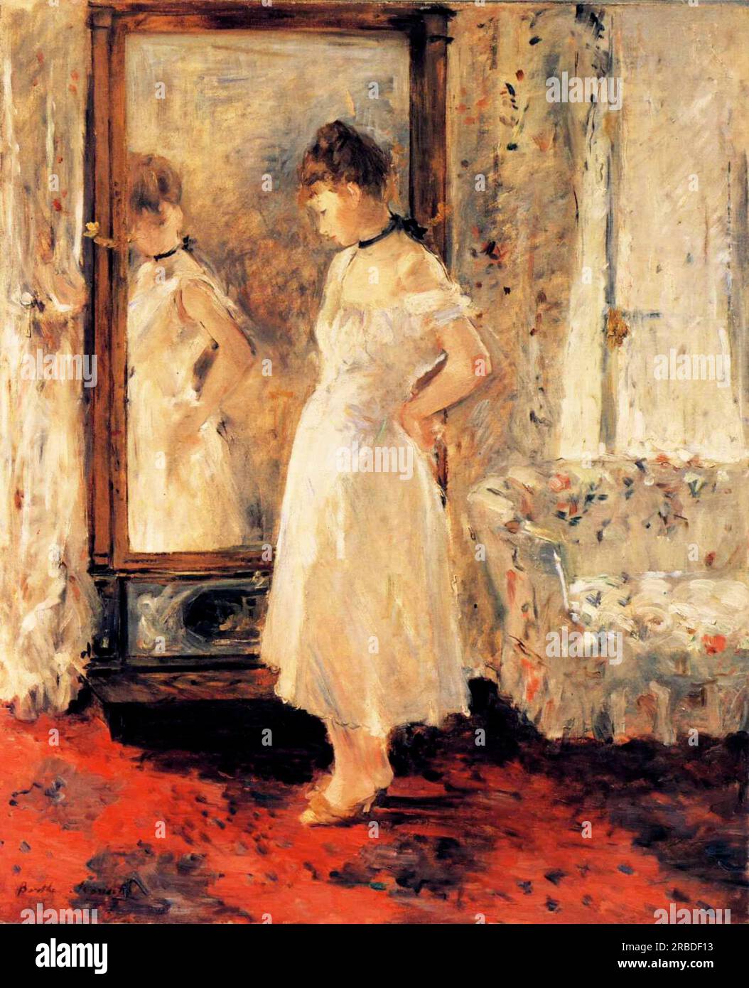 The Cheval Glass 1876 by Berthe Morisot Stock Photo - Alamy