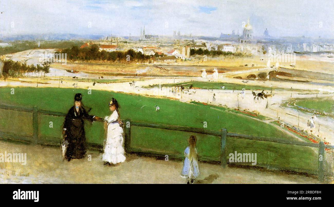 View of Paris from the Trocadero 1872 by Berthe Morisot Stock Photo - Alamy