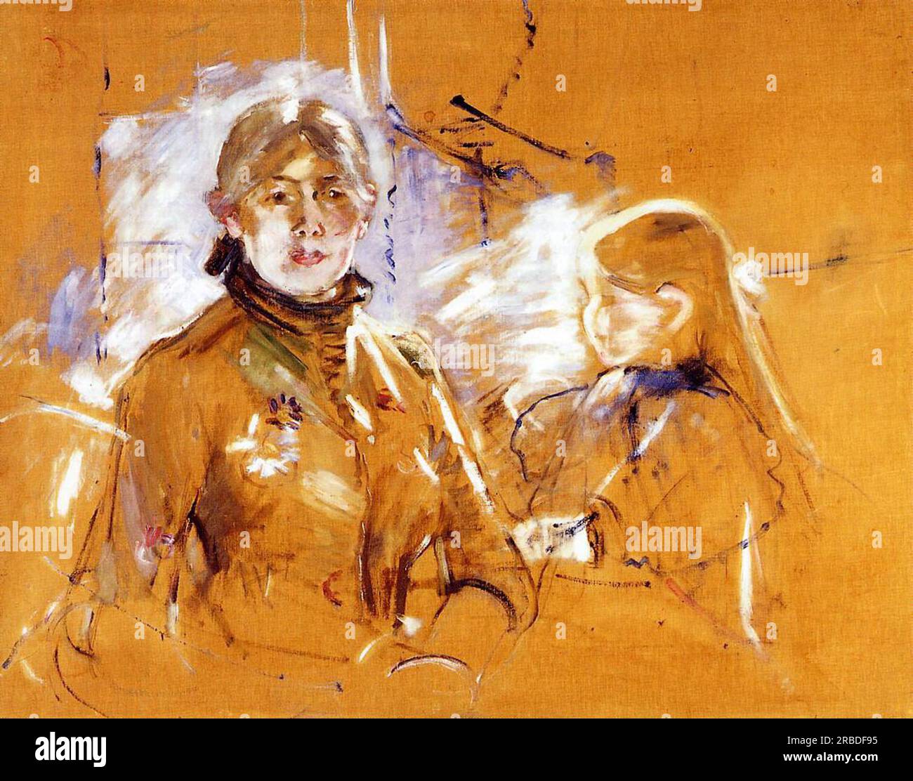 Portrait of Berthe Morisot and Her Daughter 1885 by Berthe Morisot ...
