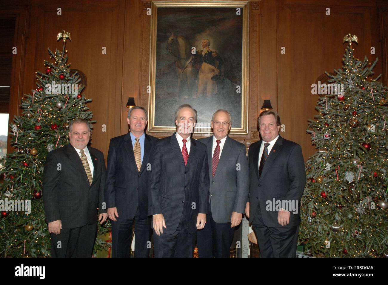 Secretary Dirk Kempthorne meeting at Main Interior with the members of ...
