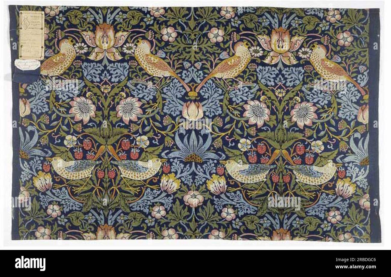Strawberry Thief, furnishing fabric 1883 by William Morris Stock Photo ... Strawberry Thief, furnishing fabric 1883 by William Morris Stock Photo ...
