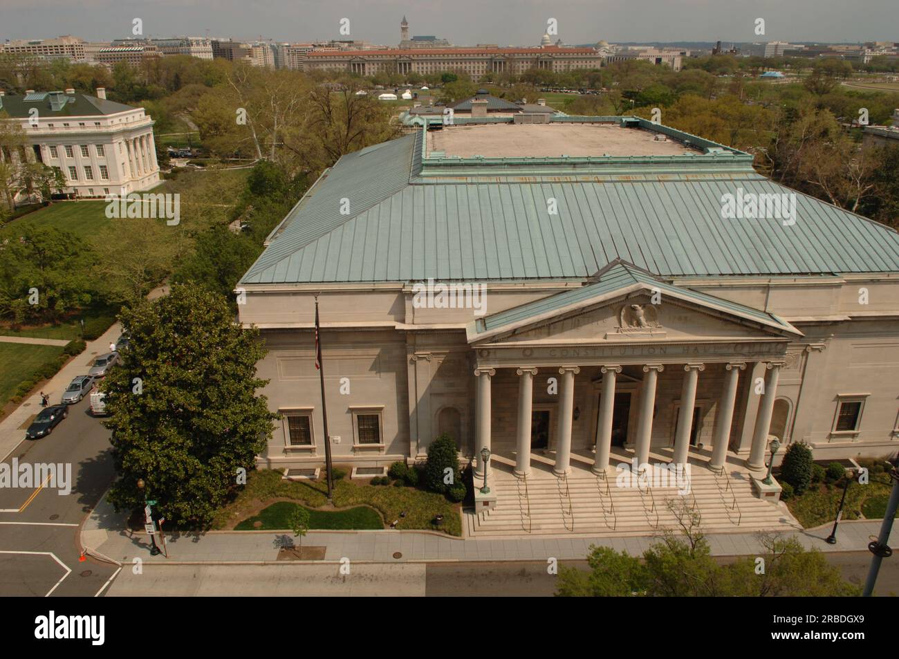 Washington, D.C. buildings, monuments, skyline viewed from the Main ...