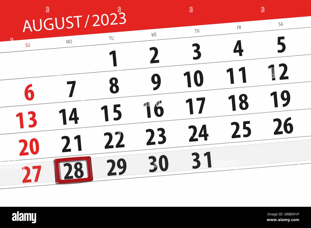 Calendar 2023, deadline, day, month, page, organizer, date, August ...