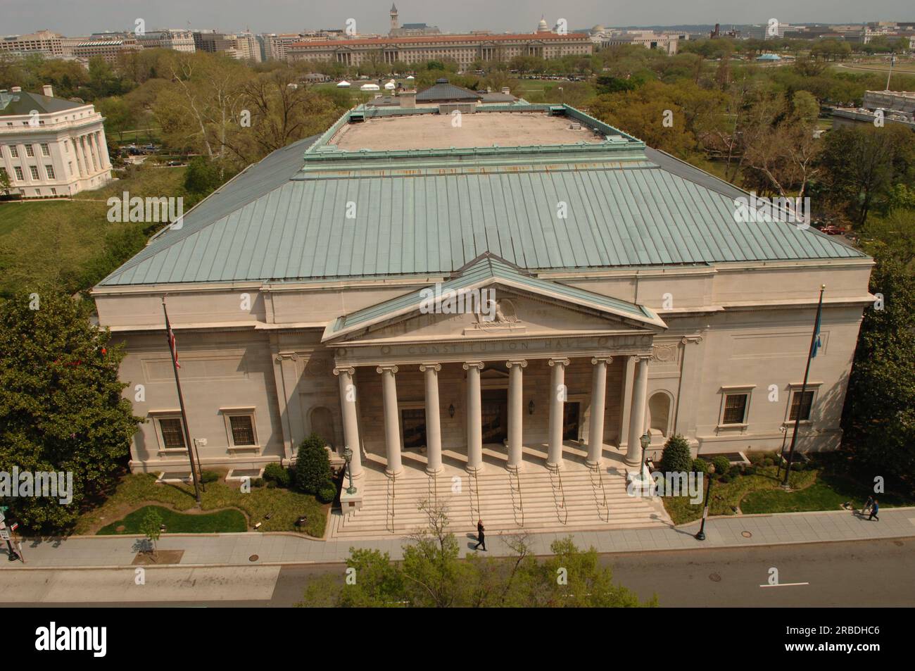 Washington, D.C. buildings, monuments, skyline viewed from the Main ...