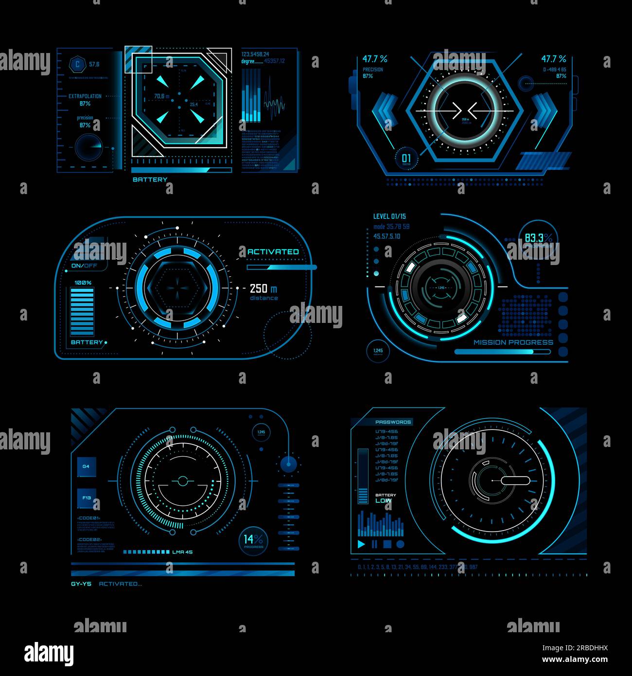 Futuristic display panel Stock Vector Images - Alamy