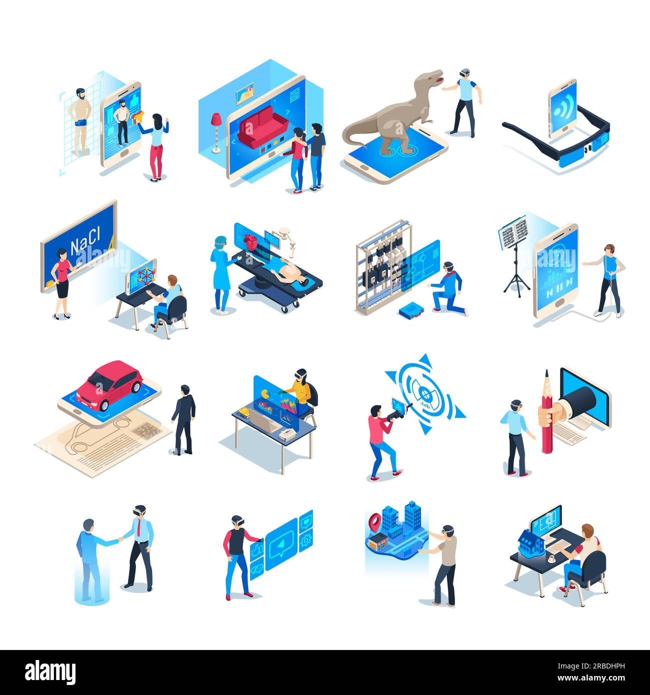 Augmented reality training simulation Stock Vector Images - Alamy