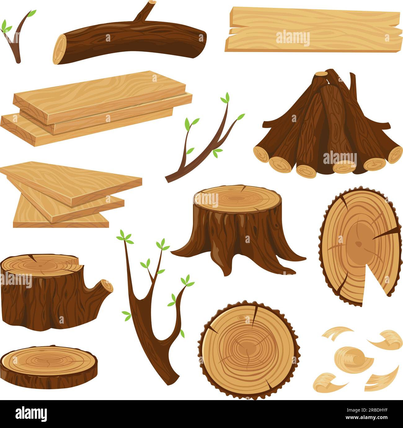 Oak pile Stock Vector Images - Alamy