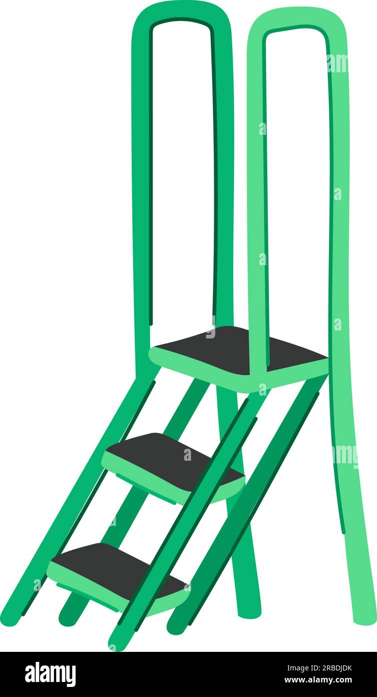 climb step ladder cartoon vector illustration Stock Vector Image & Art ...