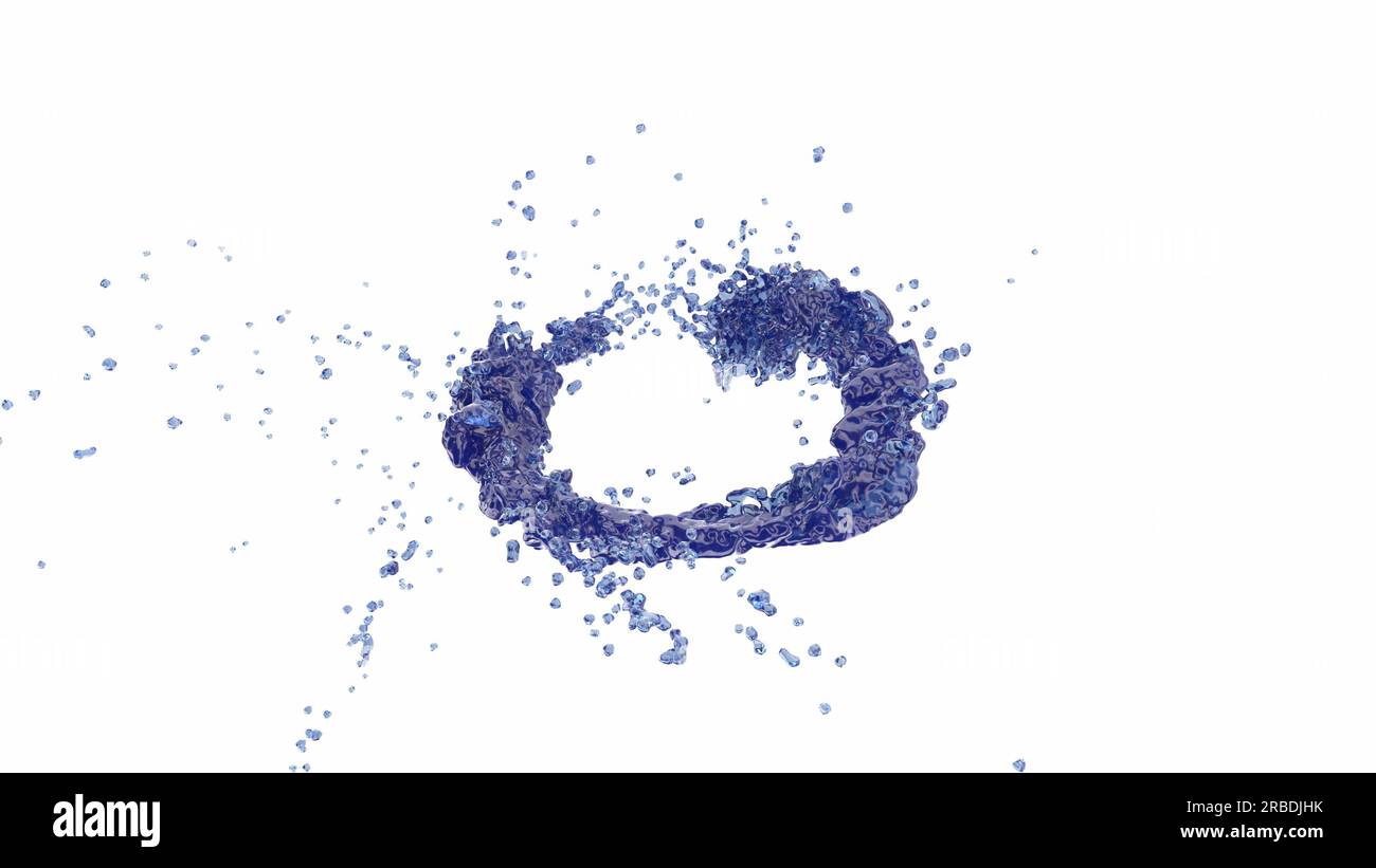 Splash blue ink on transparent back 3d render Stock Photo - Alamy